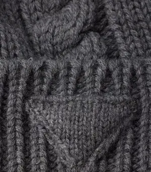 Prada Virgin Wool Triangle Beanie