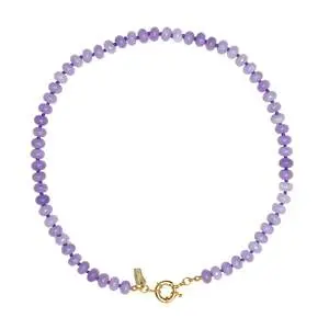 CHRISTINA GREENE Sweet Stone Beaded Knotted Necklace - Purple