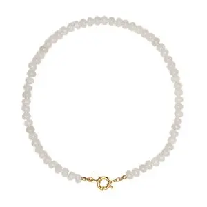 CHRISTINA GREENE Sweet Stone Beaded Knotted Necklace - White