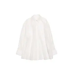 MUTE BY JL Sol Semi-sheer Tencel Overshirt - White