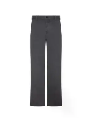 PT TORINO Straight-leg Cotton Trousers - Grey