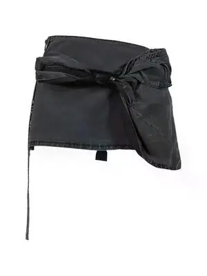 HYEIN SEO Knotted Asymmetric Mini Skirt - Black