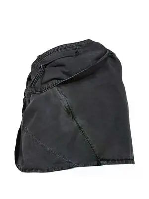 HYEIN SEO Knotted Asymmetric Mini Skirt - Black