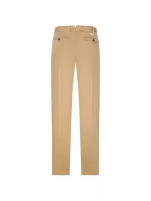PT TORINO Straight-leg Cotton Trousers - Neutrals