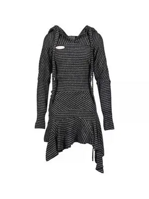 NΦ DRESS Striped Asymmetric Dress