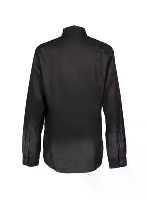 P.L.N. Pointed-collar Curved-hem Shirt