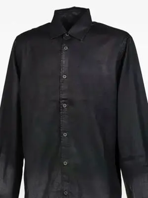 P.L.N. Pointed-collar Curved-hem Shirt