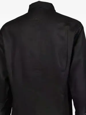 P.L.N. Pointed-collar Curved-hem Shirt