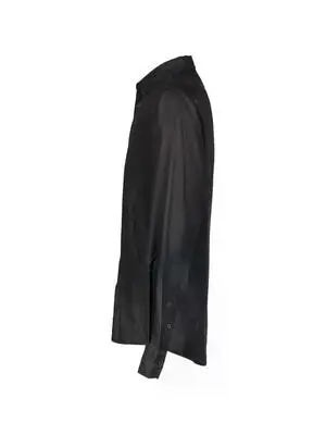 P.L.N. Pointed-collar Curved-hem Shirt