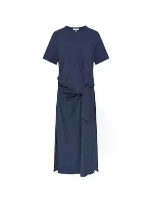 Rag & Bone Knot-detail Side-slit Midi Dress
