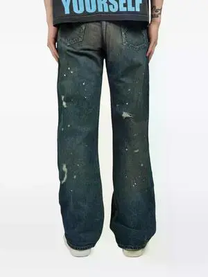 JUN/NAKAYAMA Distressed Wide-leg Jeans