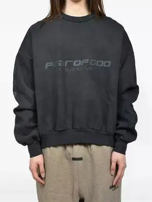 ESSENTIALS Logo-print Cropped Sweater