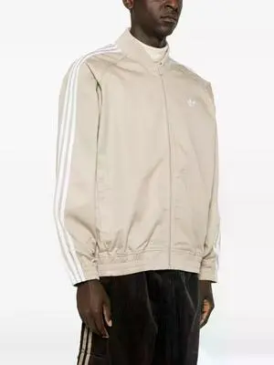 Adidas Stripe-detail Logo-embroidered Jacket