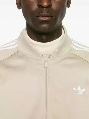 Adidas Stripe-detail Logo-embroidered Jacket