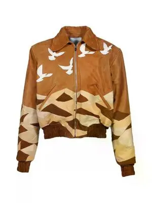 3.PARADIS Travelers Patchwork Leather Jacket