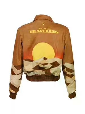 3.PARADIS Travelers Patchwork Leather Jacket
