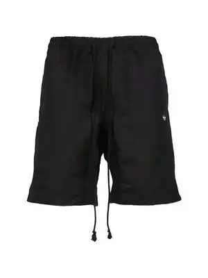 SONG FOR THE MUTE Logo-embroidered Side-stripe Shorts - Black