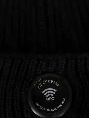 C.P. COMPANY Ribbed-knit Logo-patch Beanie Hat