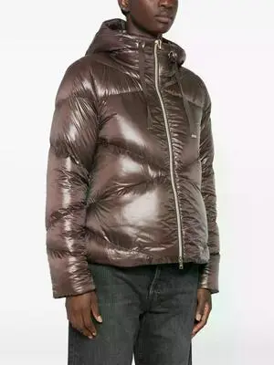 Herno Quilted Hooded Jacket - Brown