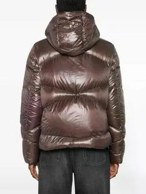 Herno Quilted Hooded Jacket - Brown