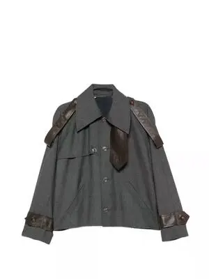 SONIA CARRASCO Contrast-panel Button-up Coat