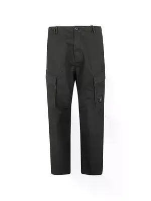 C.P. COMPANY Lens-detail Cotton Cargo Pants - Black