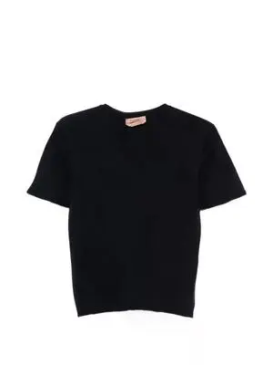 TWINSET Ruffled-sleeve Knitted T-shirt