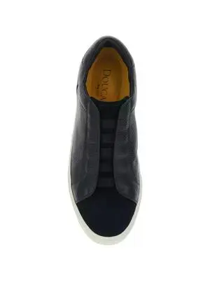 DOUCAL'S Spencer Grainy Slip-on Sneakers - Black
