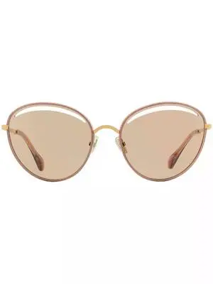 JIMMY CHOO Malya Cut-out Sunglasses - Neutrals