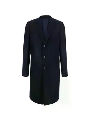 Giorgio Armani Diagonal-weave Single-breasted Coat