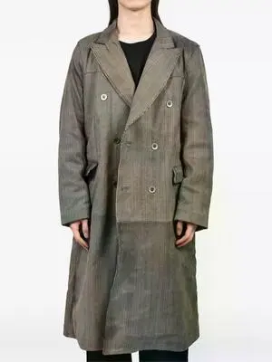 NO/FAITH STUDIOS Double-breasted Leather Coat