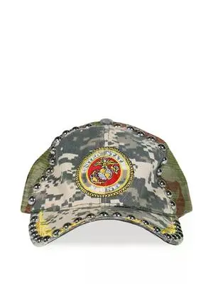 JOSHUA J. Camouflage Print Cap - Green