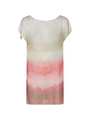 PIN-UP STARS Tie-dye Sequin-embellished Mini Beach Dress - Neutrals