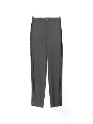 SONIA CARRASCO Frayed Side-stripe Straight-leg Trousers