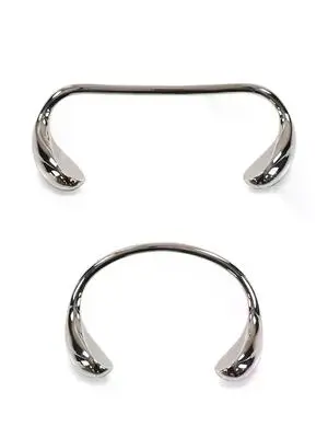 HUGO KREIT Serti Sculptural Cuff Bracelet Set