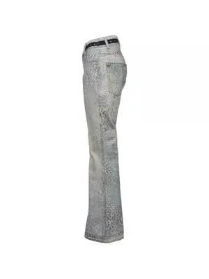 Andersson Bell Leopard-print Faded Jeans