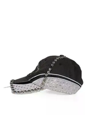 JOSHUA J. Stud-embellished Embroidered Baseball Cap