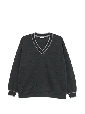Brunello Cucinelli Cotton V-necked Sweater