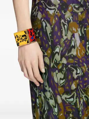 Dries Van Noten Handmade Painted Bracelet - Gold