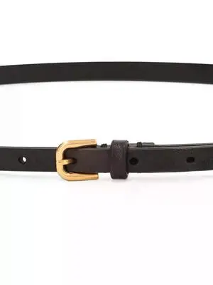 Dries Van Noten Thin Leather Belt - Black