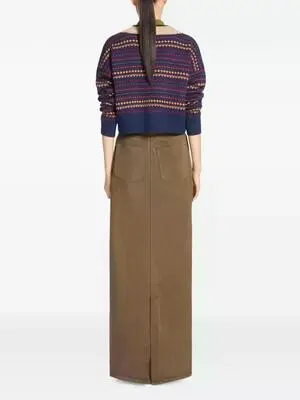 Dries Van Noten Long Overdyed Skirt