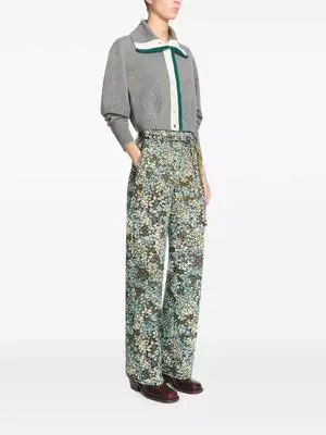 Dries Van Noten Flared Floral Trousers