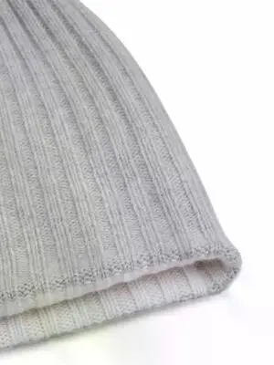 Fedeli Two-tone Ribbed-knit Beanie Hat