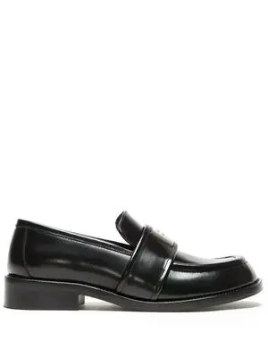 Acne Studios 30mm Brushed Leather Loafers - Black