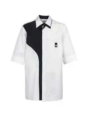 Yohji Yamamoto Two-tone Short-sleeved Shirt - White