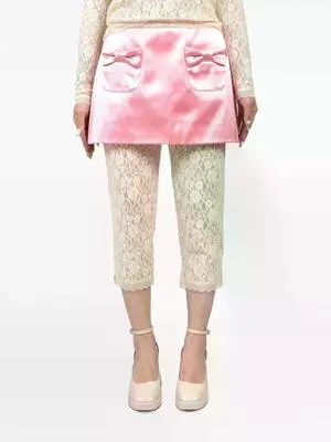 Sandy Liang Bow-embellished Satin Skirt