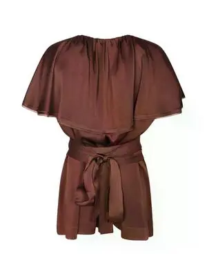 Fabiana Filippi V-neck Pleated Top