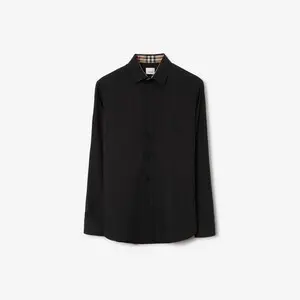 Burberry Classic Fit Stretch Cotton Shirt - Black