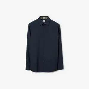 Burberry Classic Fit Stretch Cotton Shirt - Navy