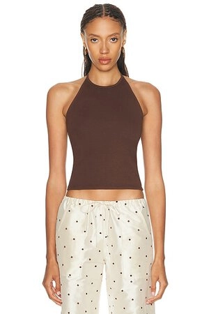 Donni. The Baby Rib Halter Top